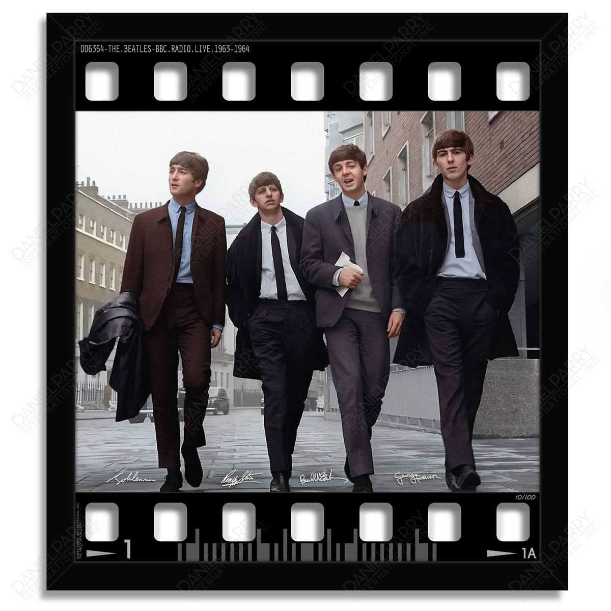The Beatles BBC Radio Photo - 3D Film Strip Museum Frame - Facsimile S — danielparry.com