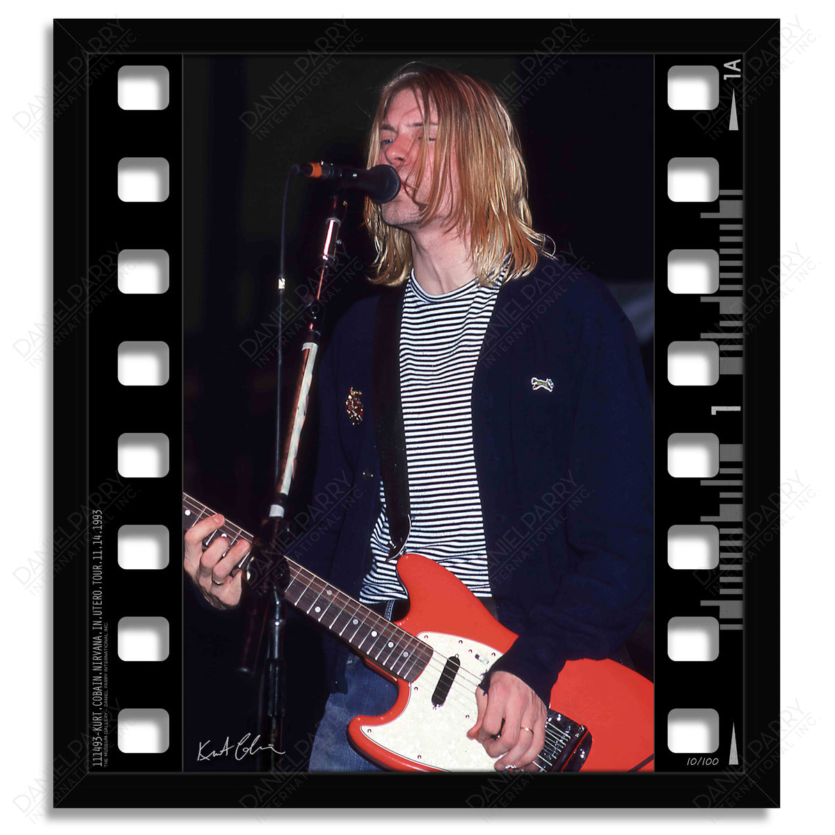 Kurt Cobain Nirvana Photo - 3D Film Strip Museum Frame - Facsimile Sig — danielparry.com