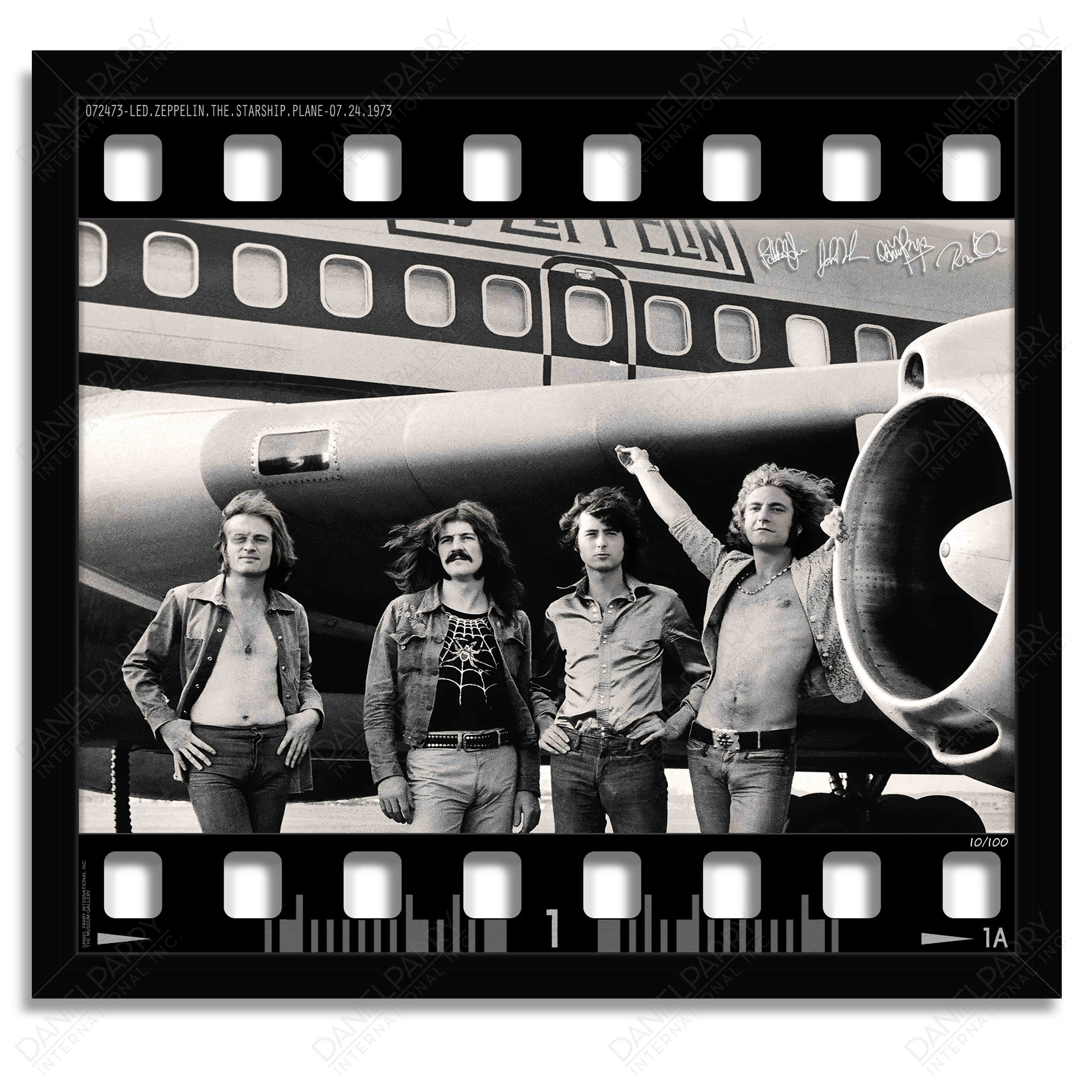 Led Zeppelin Plane Photo - 3D Film Strip Museum Frame - Facsimile Sign ...