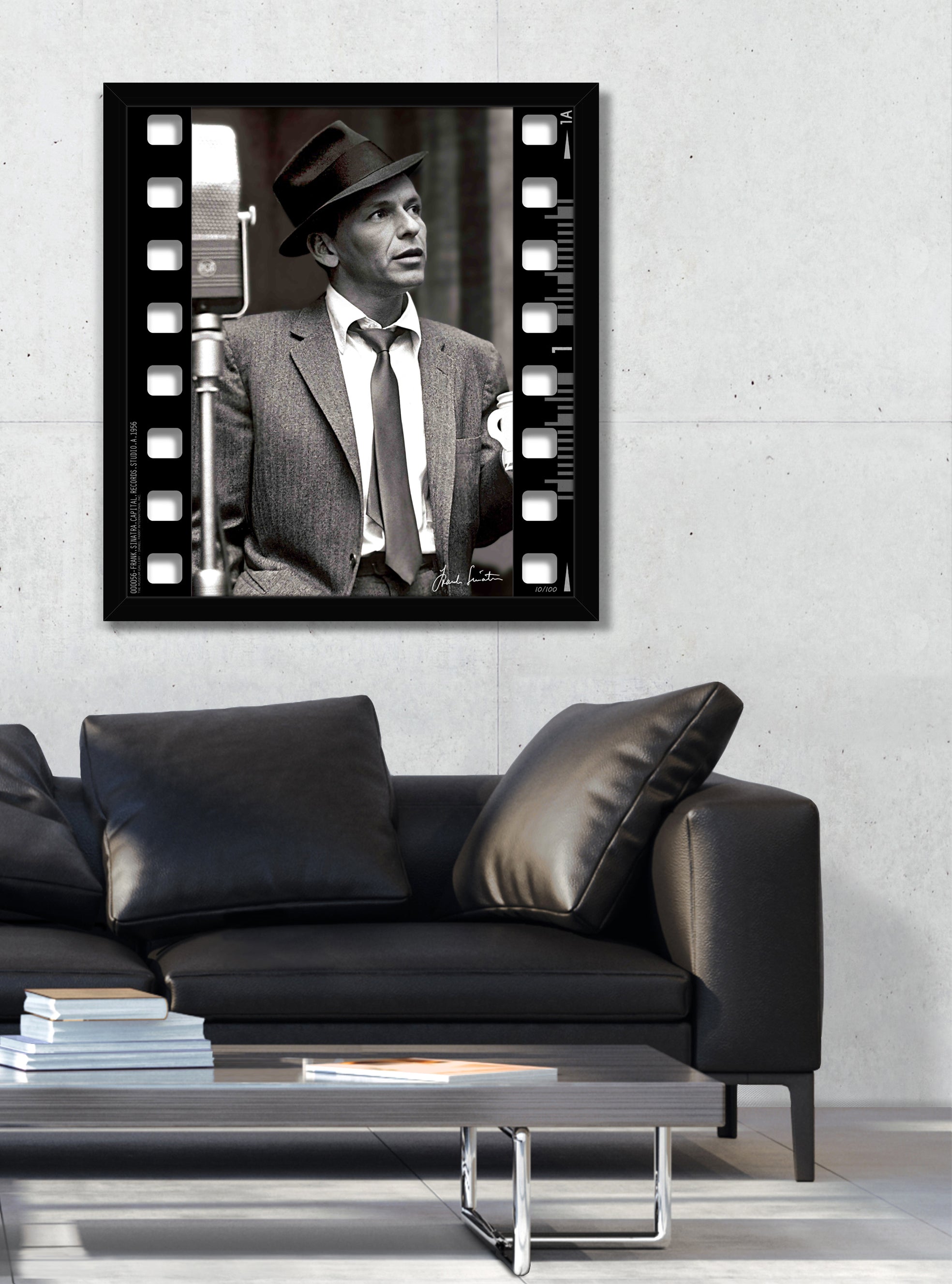 Frank Sinatra Photo - 3D Film Strip Museum Frame - Facsimile Signed Li ...