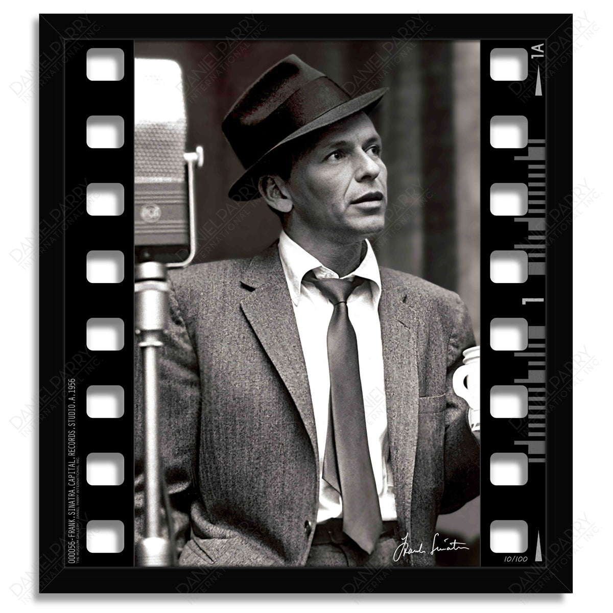Frank Sinatra Photo - 3D Film Strip Museum Frame - Facsimile Signed Li — danielparry.com