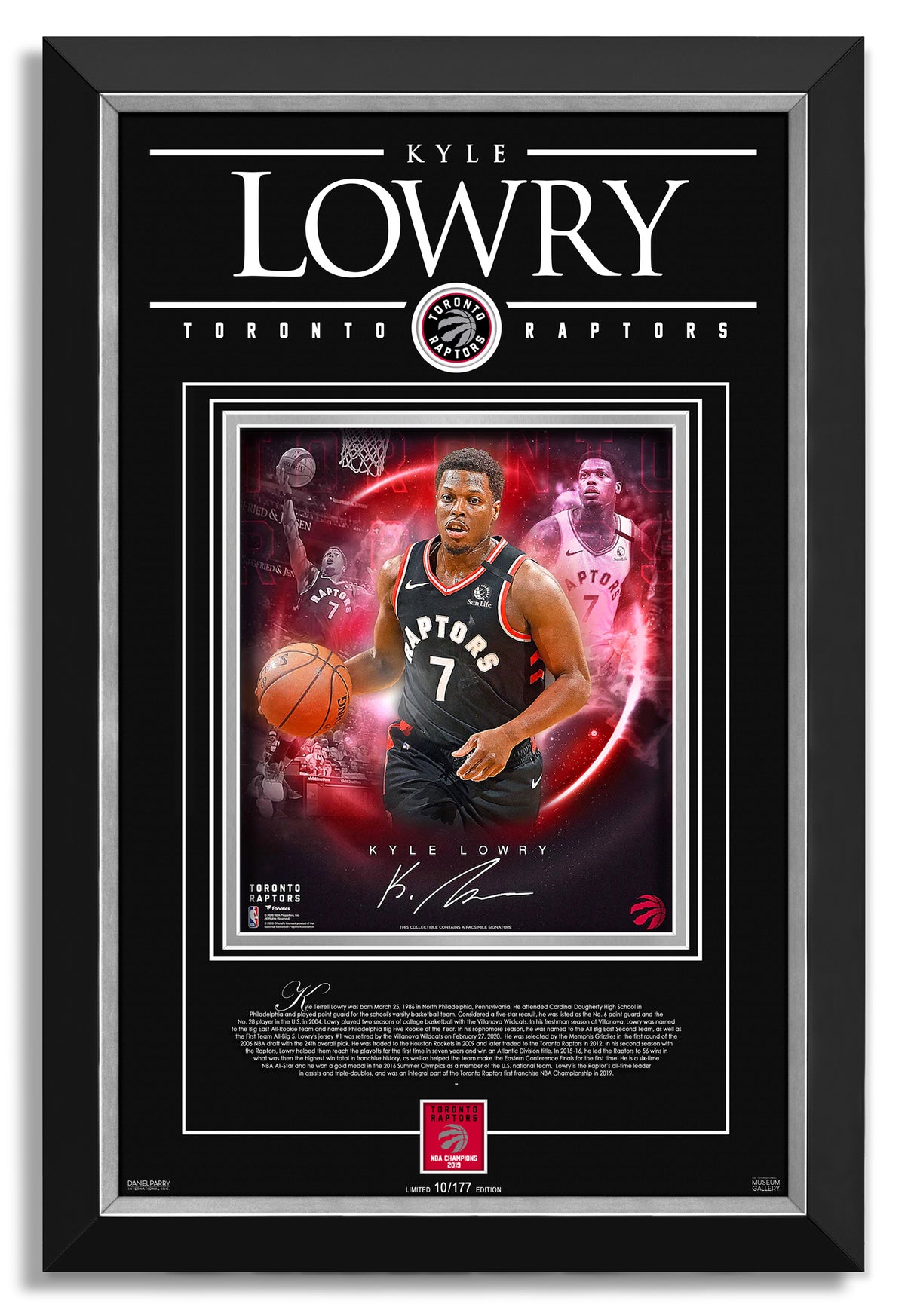 Kyle Lowry Facsimile Signed Autographed Toronto Raptors - Archival Etc ...